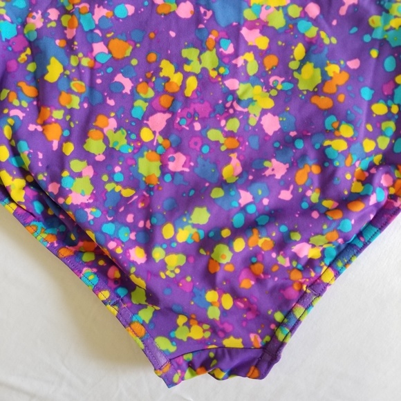 Speedo | Swim | Speedo Girls Paint Splatter Dot Swimsuit 4 | Poshmark